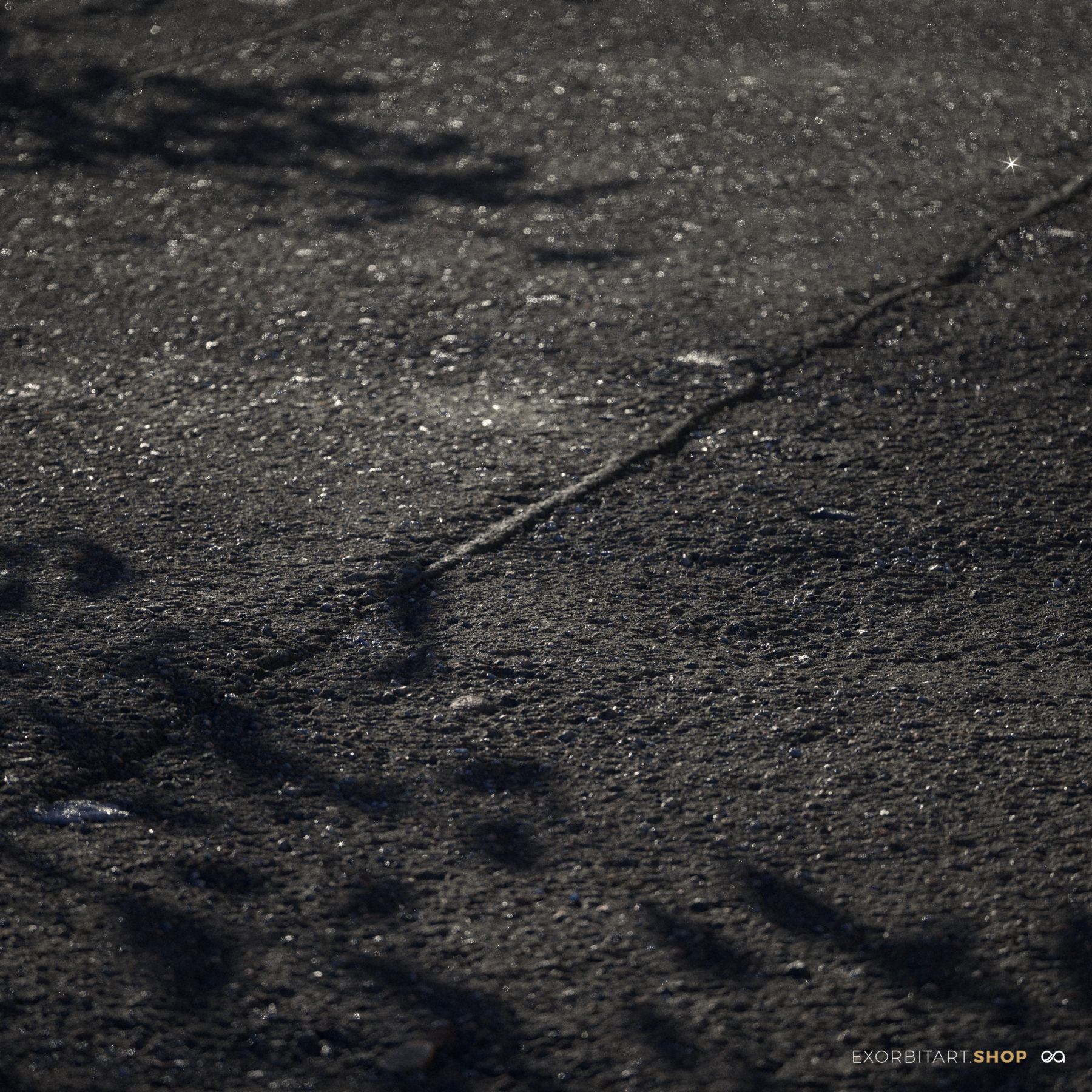 Asphalt Sidewalk Scanned PBR Textures - 200x635 cm - exorbitart.shop