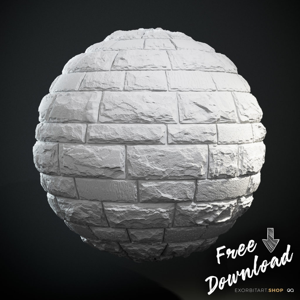 FREE: Limestone Blocks Wall Scanned PBR Textures 100x200cm - exorbitart ...
