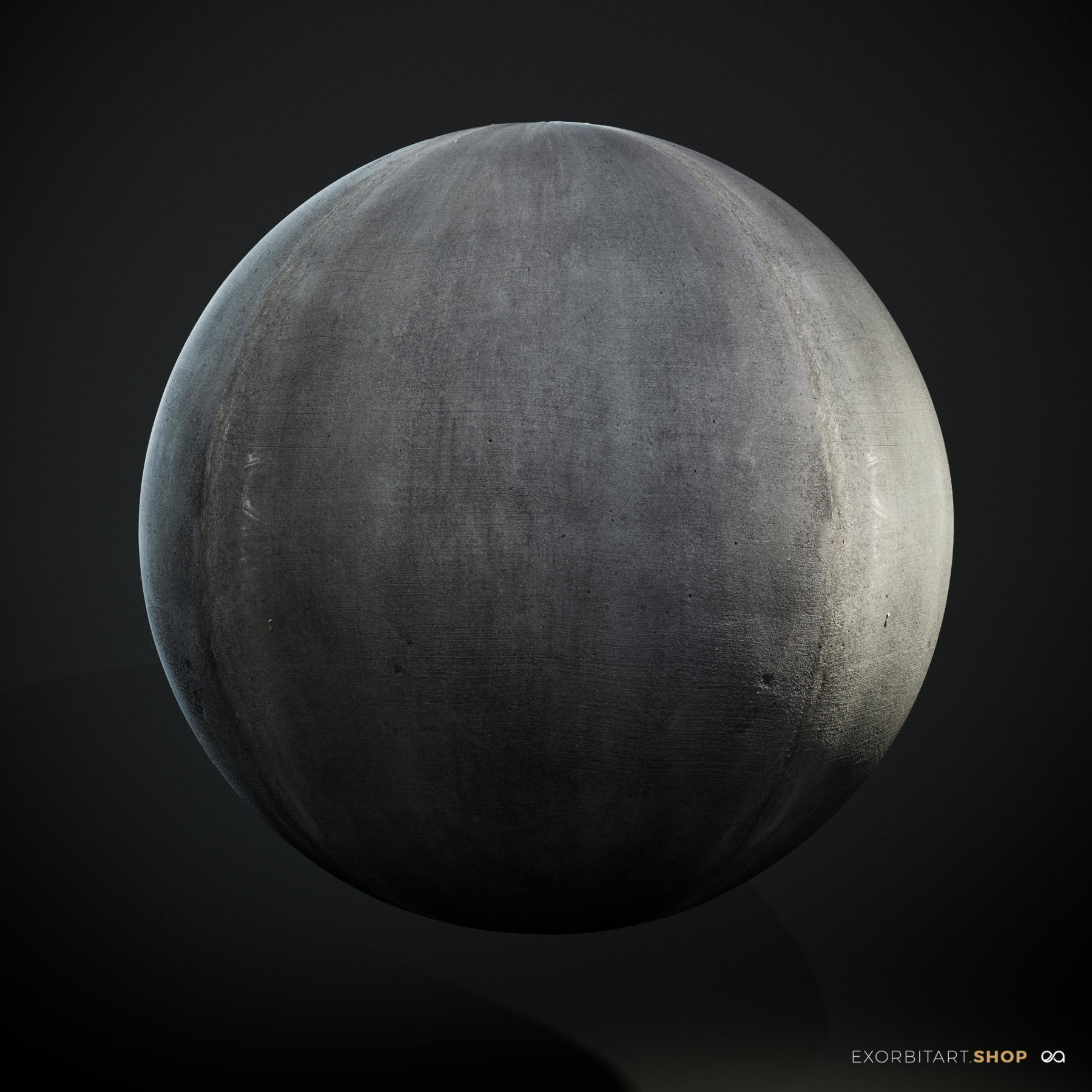 Concrete Road Scanned PBR Texture 300x352cm - exorbitart.shop