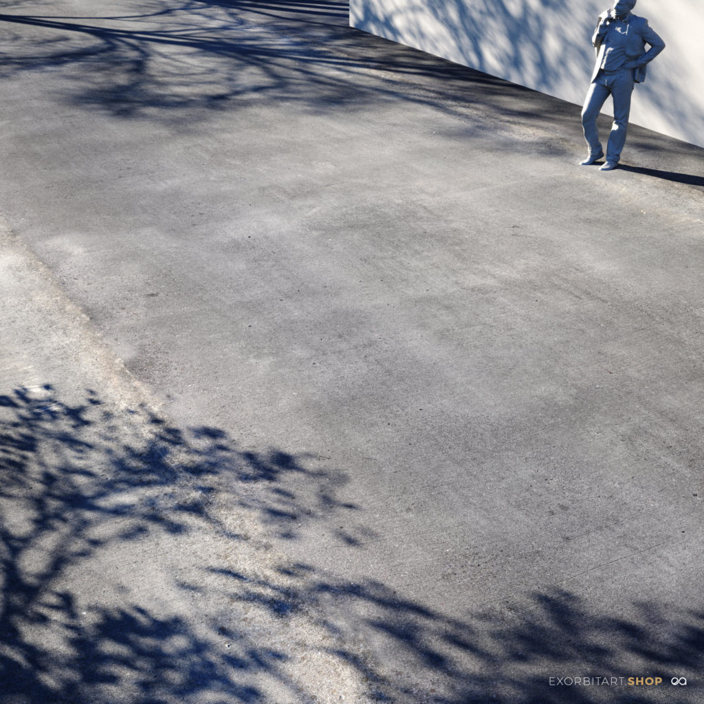 Concrete Road Scanned PBR Texture 300x352cm - exorbitart.shop