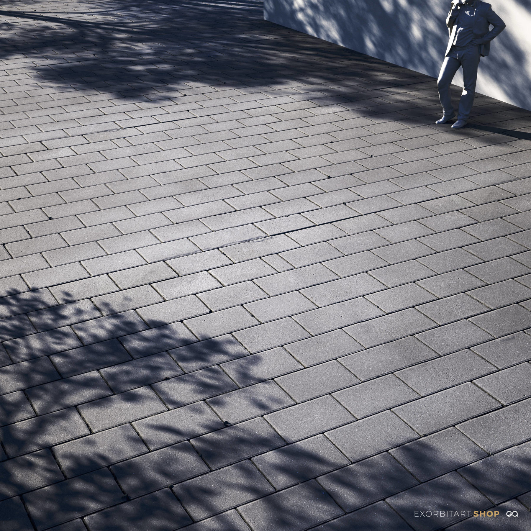 Scanned Seamless Regular Concrete Paver PBR Texture 200x200 cm