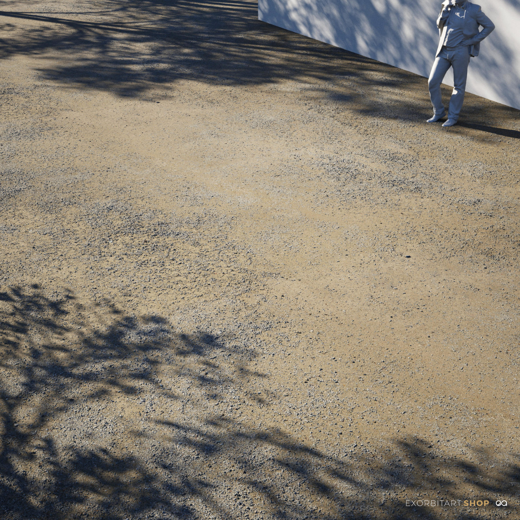 Scanned Seamless Small Gravel Soil PBR Texture