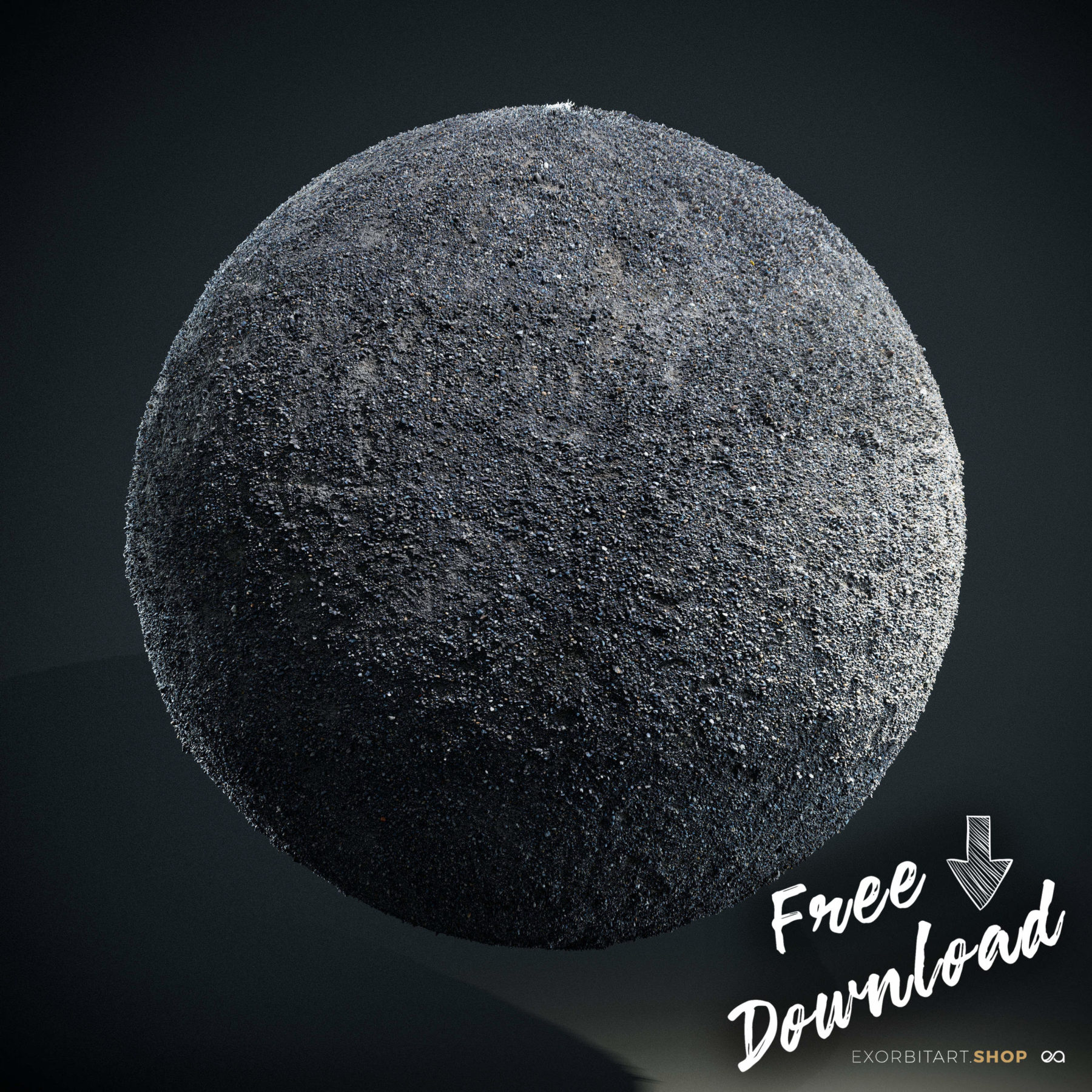 FREE: Scanned Seamless Big Gravel Area PBR Textures 267x300 cm