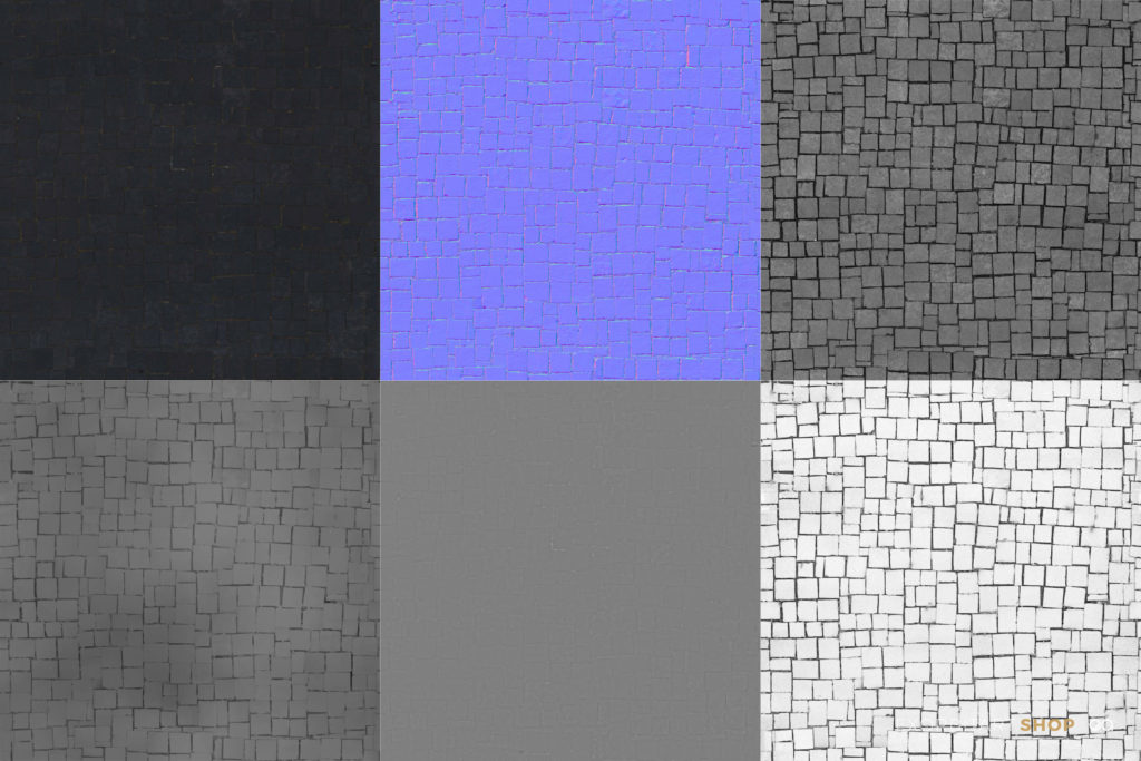 Irregular Cobblestone Scanned PBR Textures 200x200cm - exorbitart.shop
