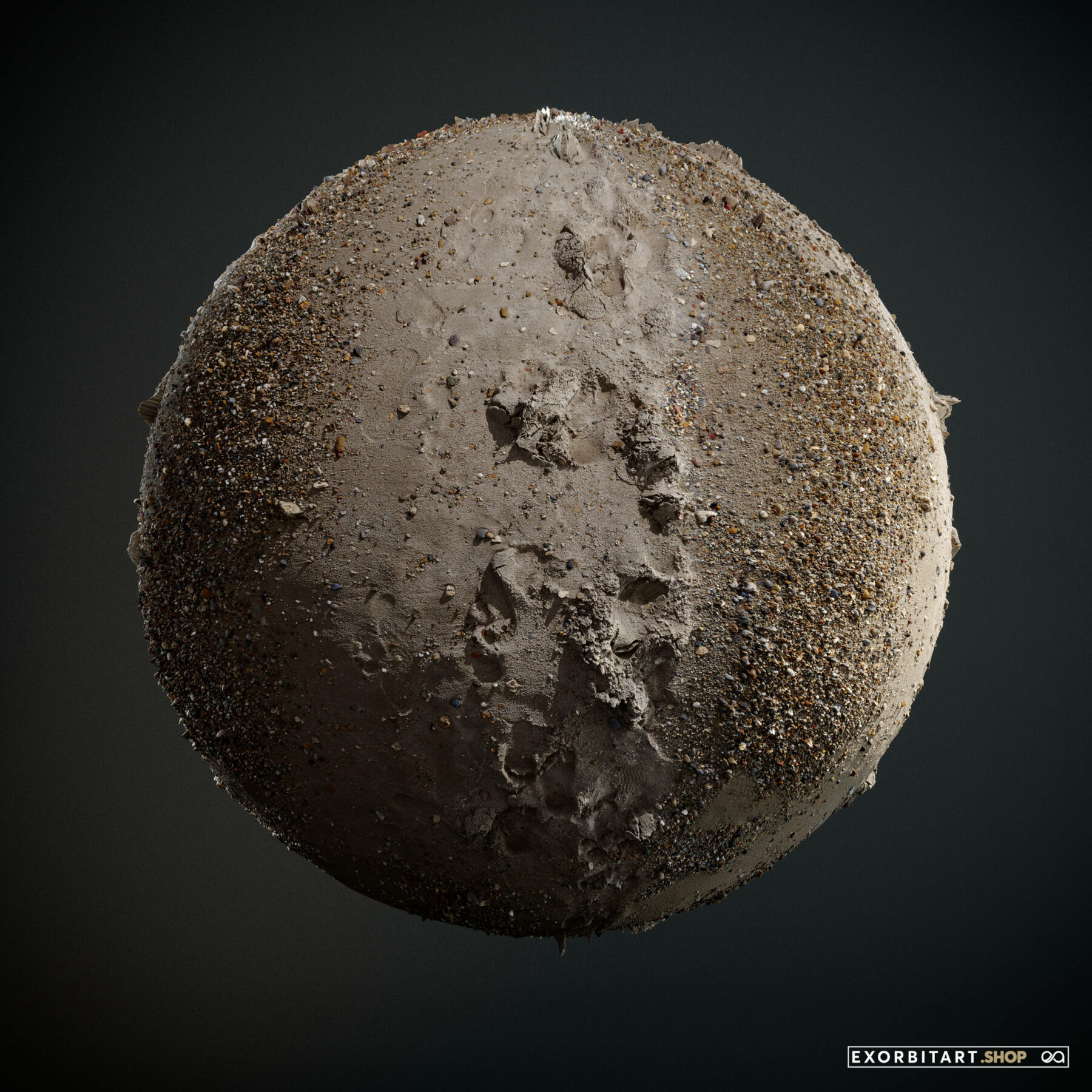 Beach Waterline Sand PBR Texture 90x1260cm