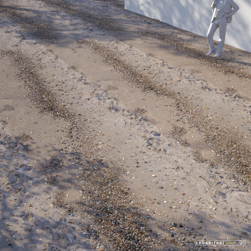 Beach Waterline Sand PBR Texture 90x1260cm