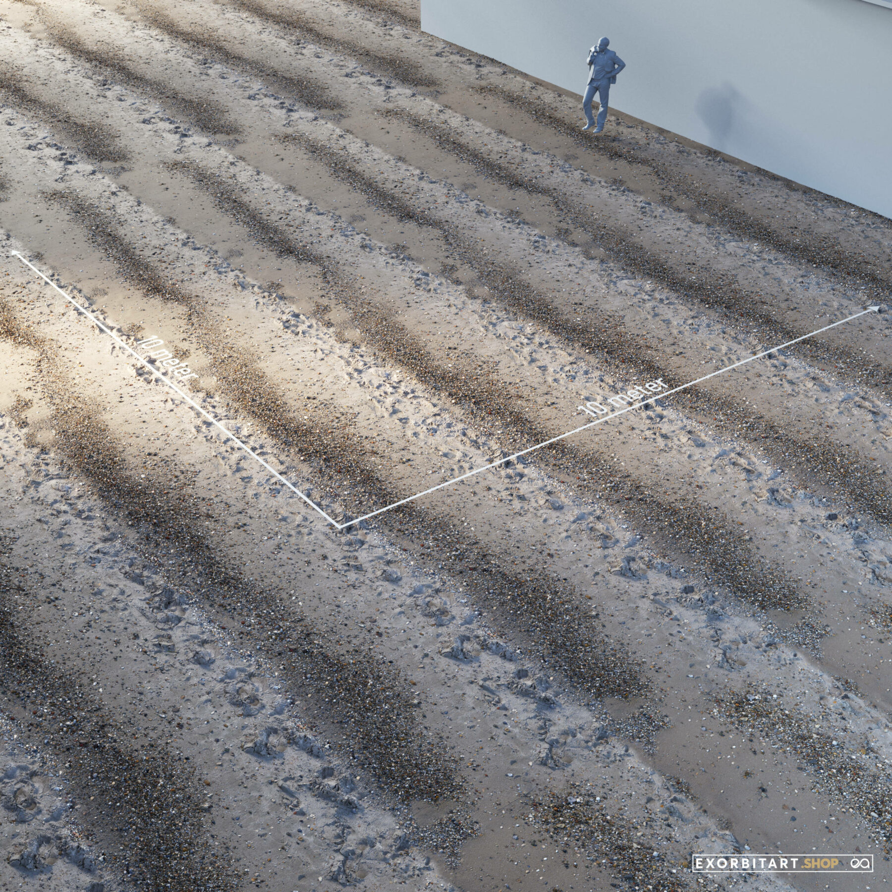 Beach Waterline Sand PBR Texture 90x1260cm