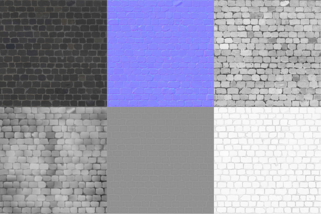 Dark Cobblestone Scanned PBR Texture 200x200cm - exorbitart.shop