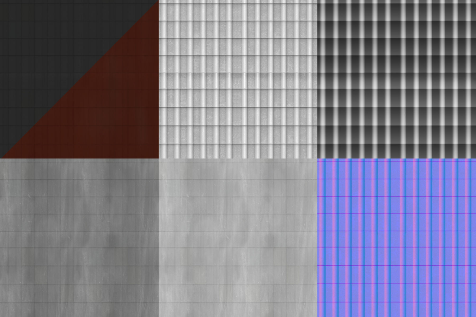 European Roof Tiles PBR Textures 200x200cm - exorbitart.shop