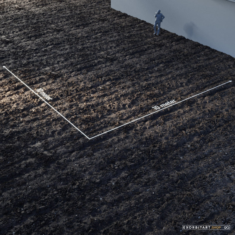 Farmland Field Scanned PBR Texture 700x420cm