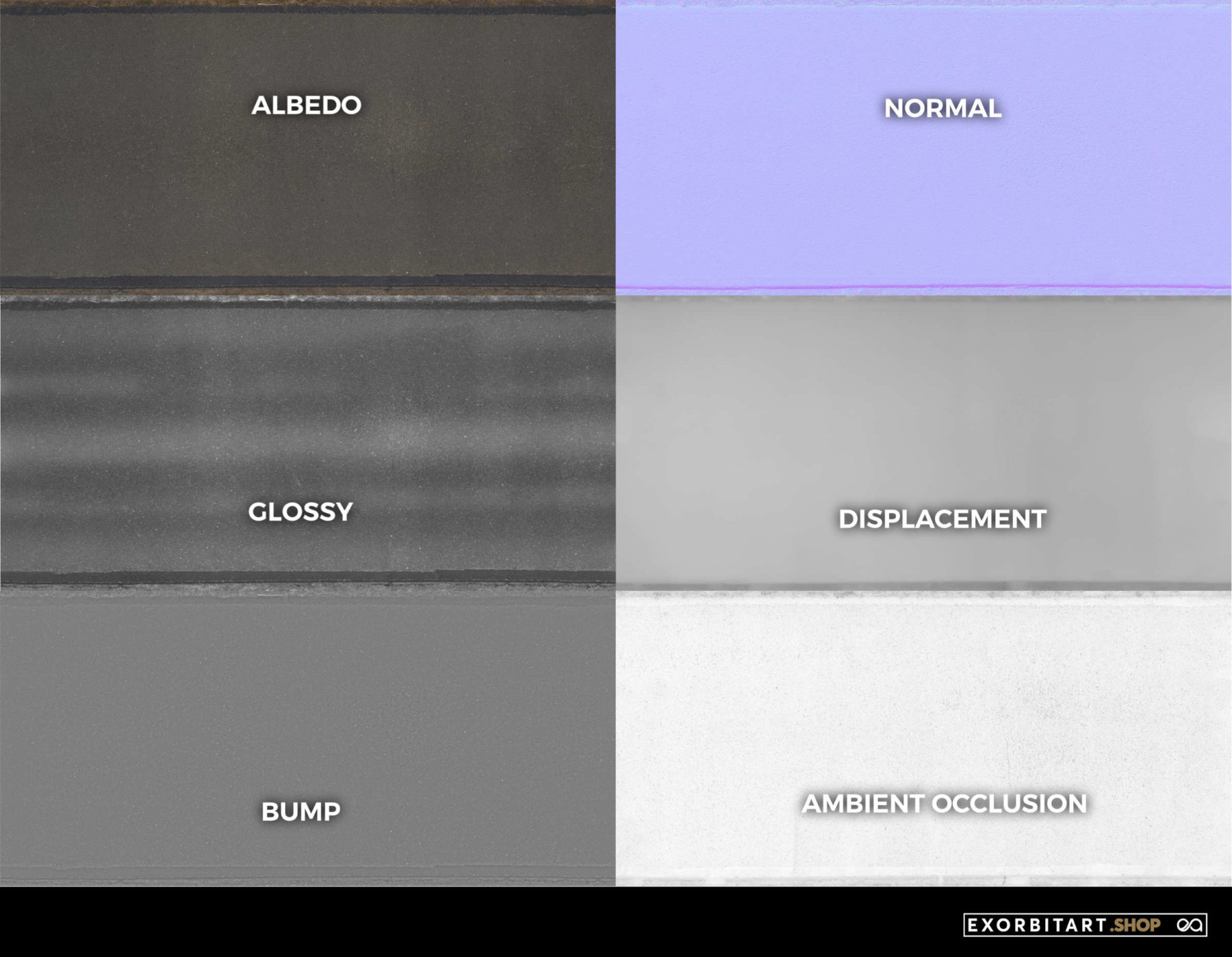 Patched Road Asphalt PBR Texture