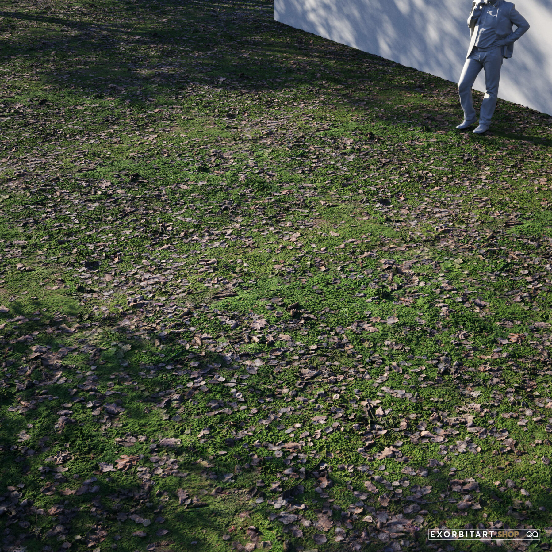 Leafy Moss Ground PBR Texture 360x320cm