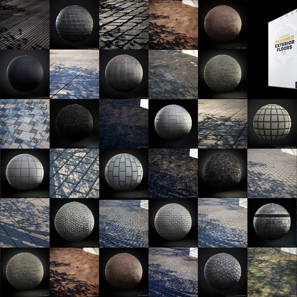 FREE:Parking Grid - Scanned PBR Textures 200x200cm - exorbitart.shop