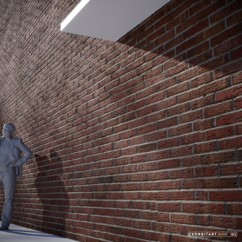 Modern Red Brick PBR Texture 320x224cm