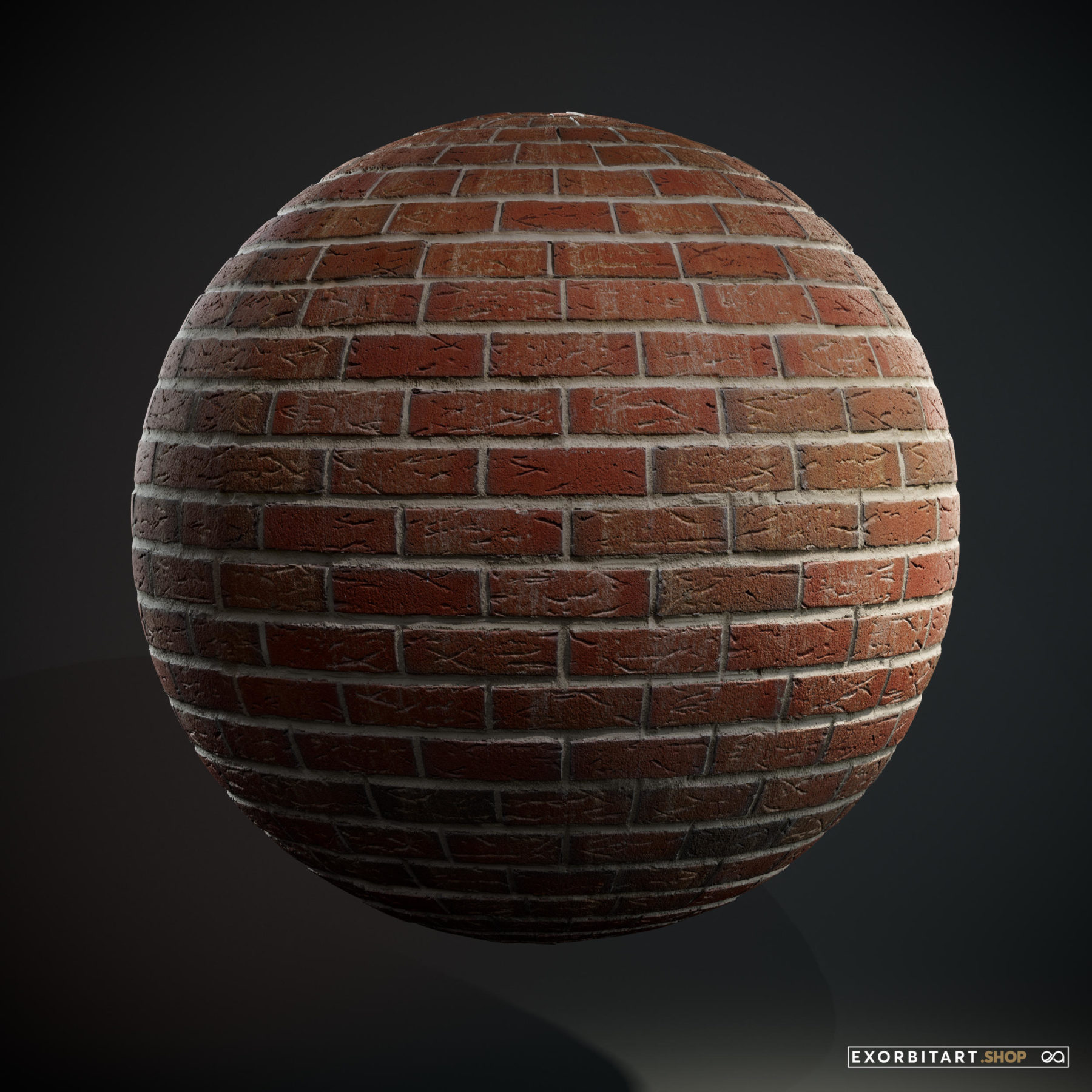 Modern Red Brick PBR Texture 320x224cm