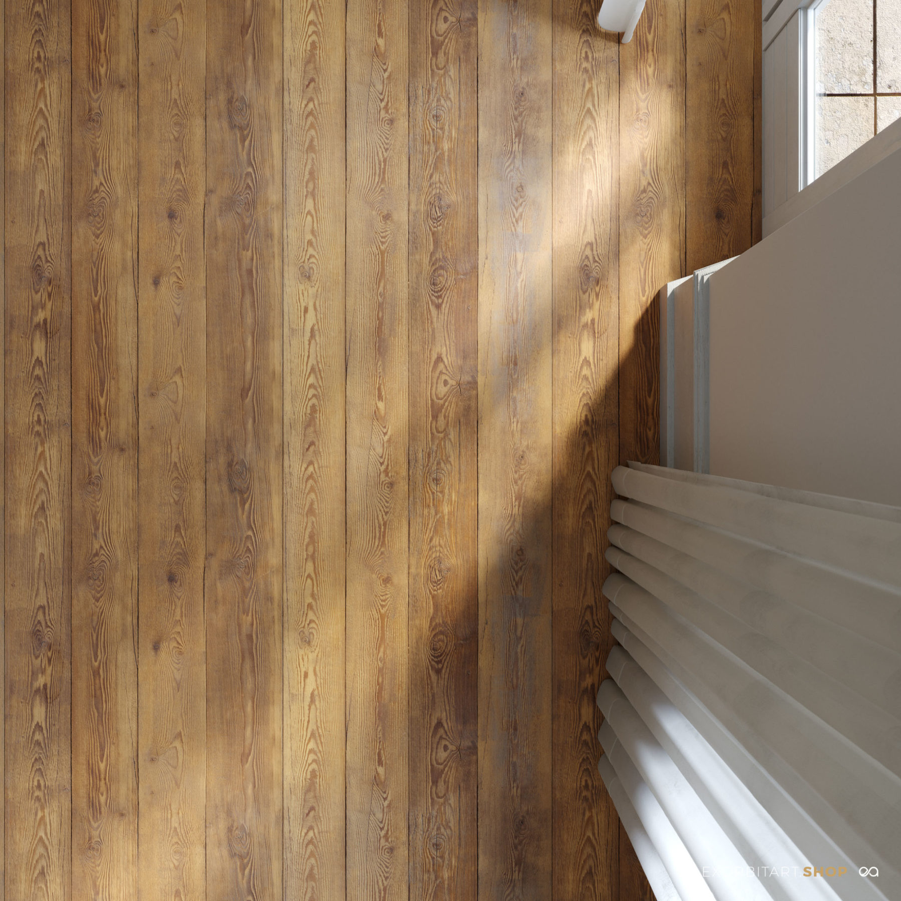 Oak Boards Flooring Scanned PBR Texture 240x182cm