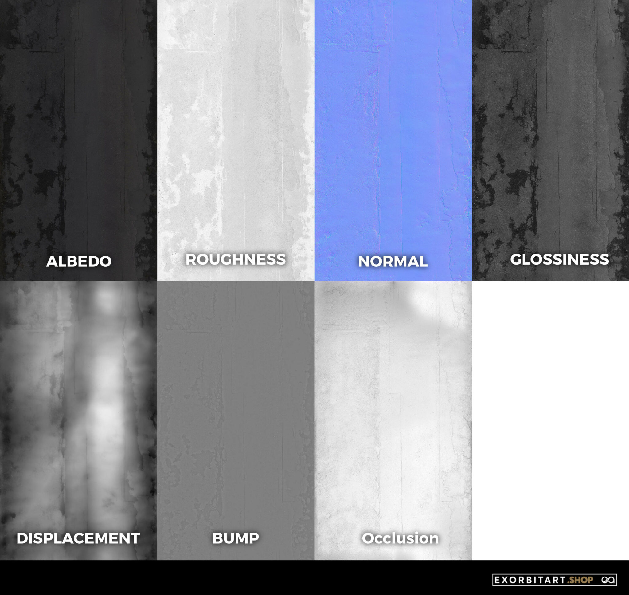 Patched Road Asphalt PBR Texture