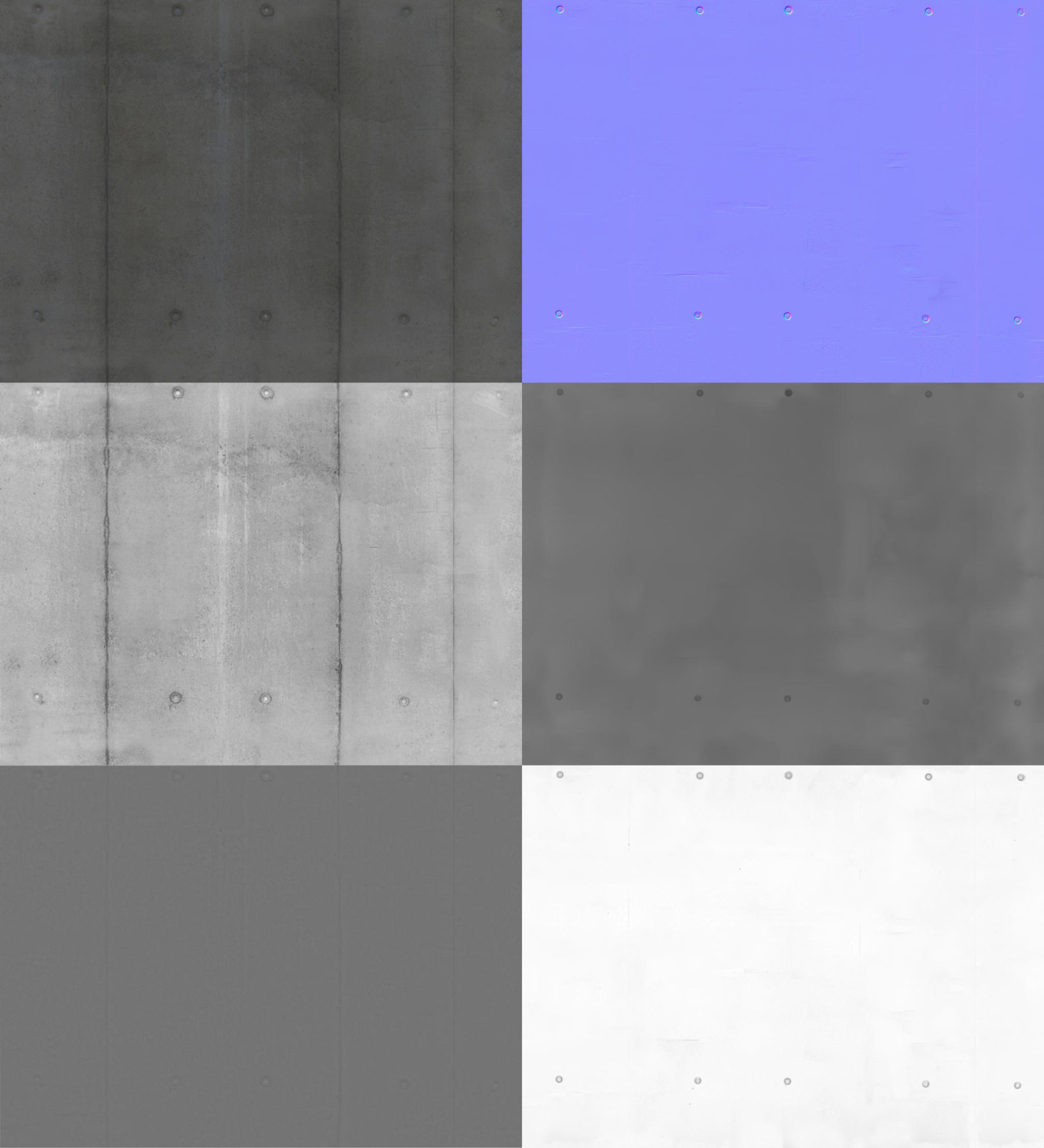 Bare Tiled Concrete Scanned PBR Texture 286x200cm - exorbitart.shop