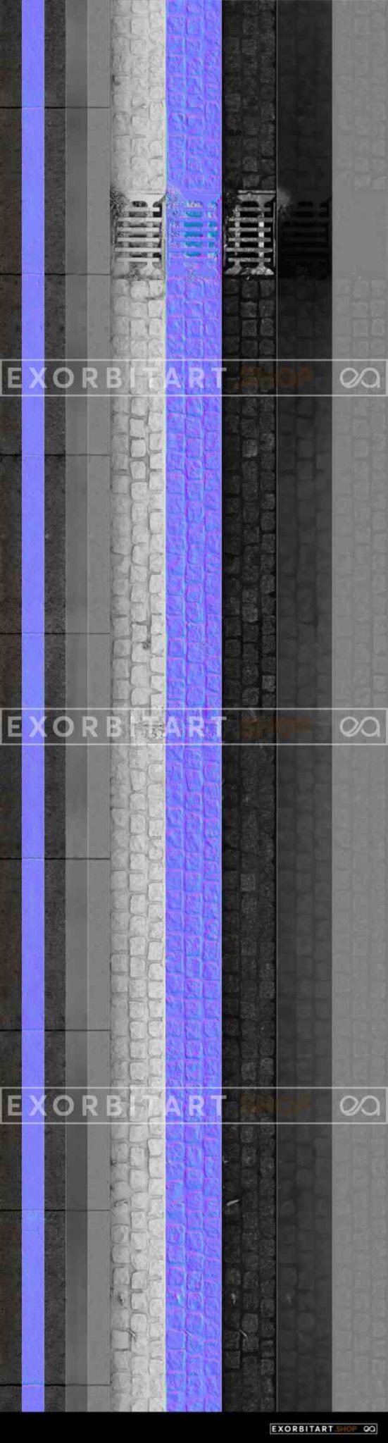 Road Border Pack PBR Texture