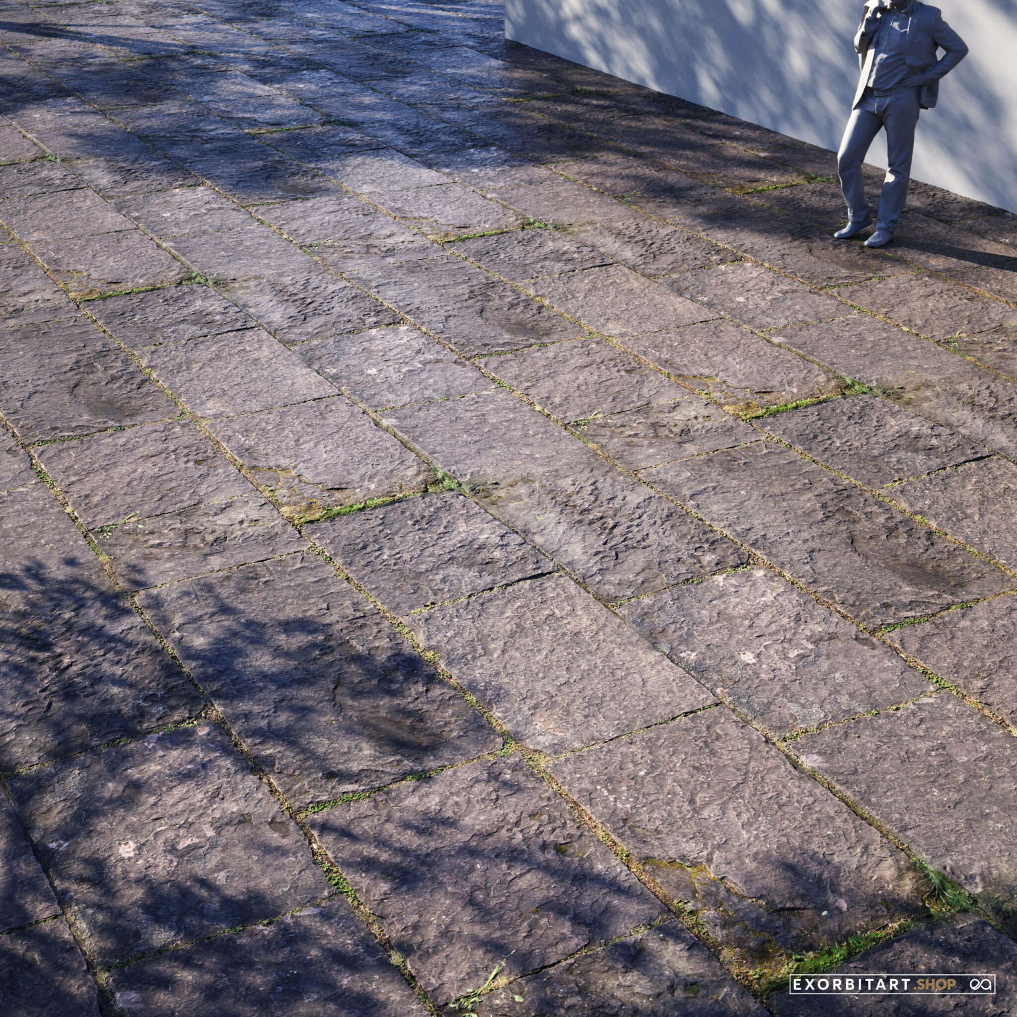Patched Road Asphalt PBR Texture
