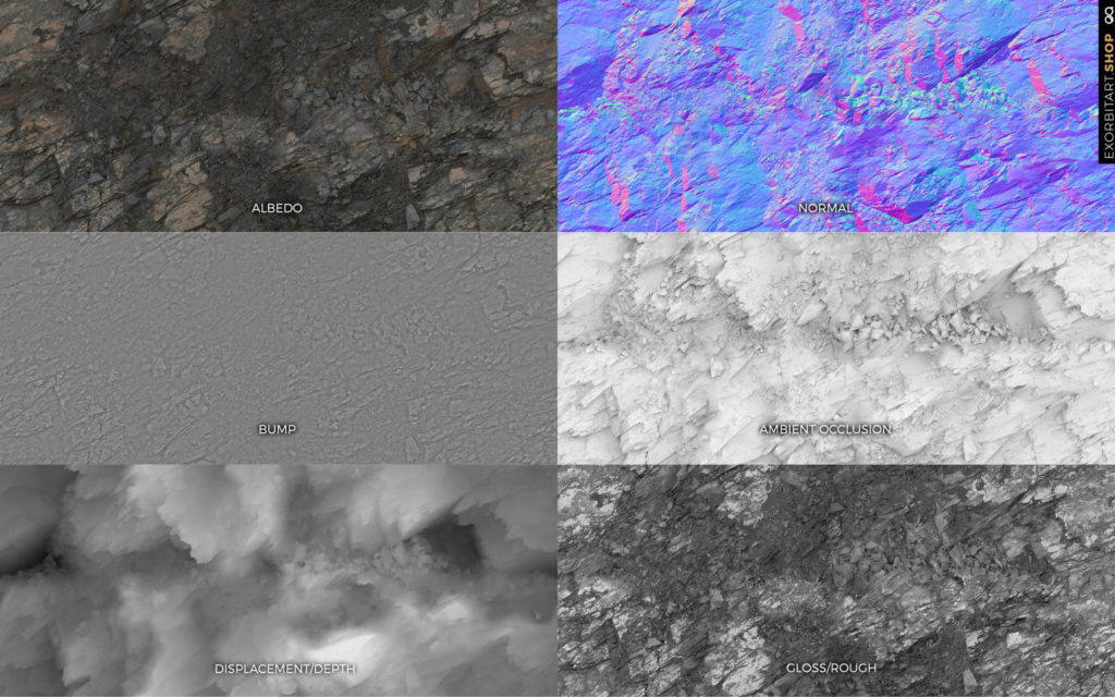 Scanned Seamless Rock Wall Cliff PBR Texture