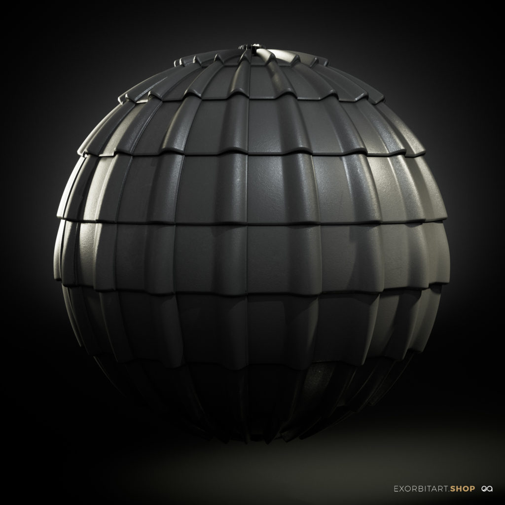 European Roof Tiles PBR Textures 200x200cm - exorbitart.shop