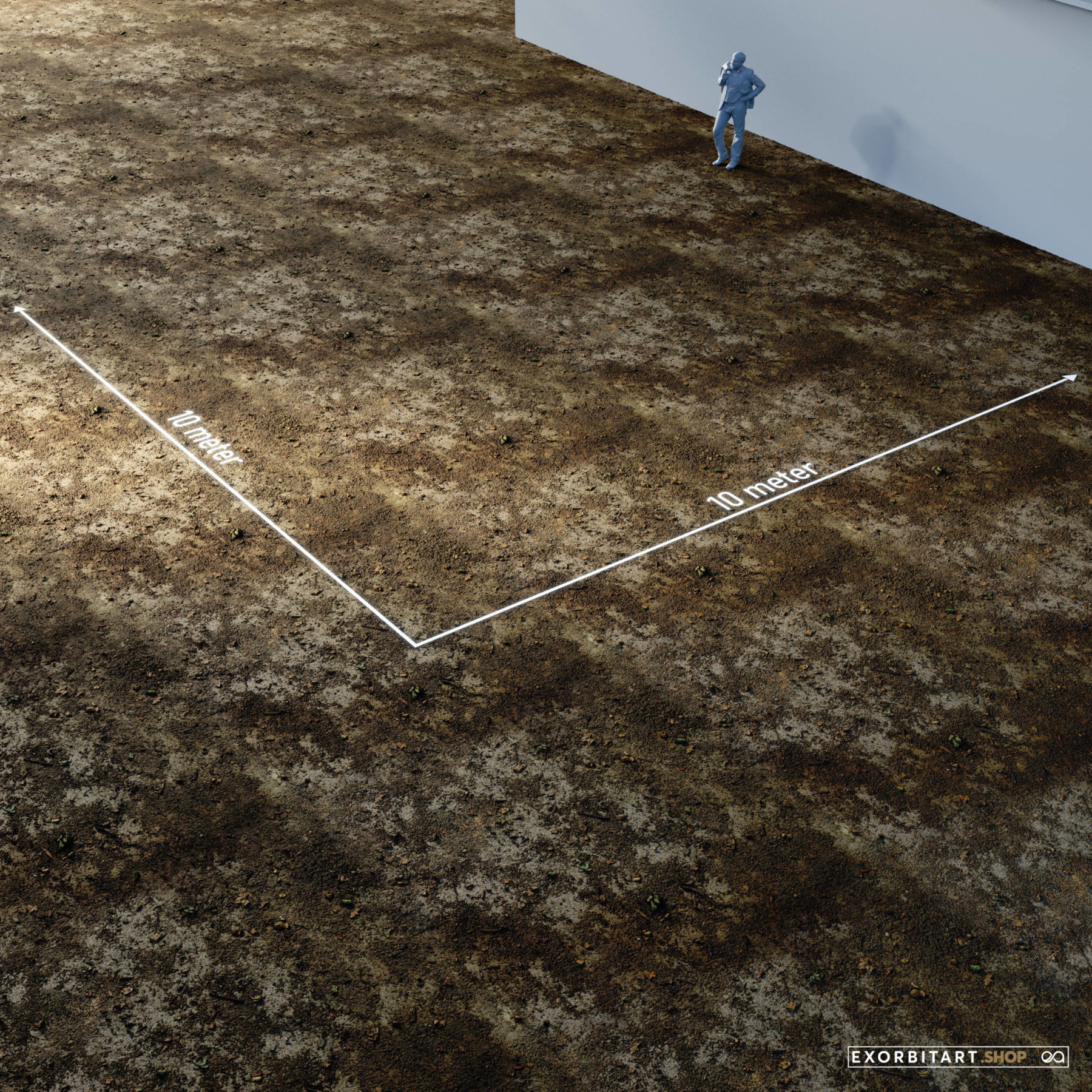 Small Gravel Soil 2 PBR Texture 360x360cm