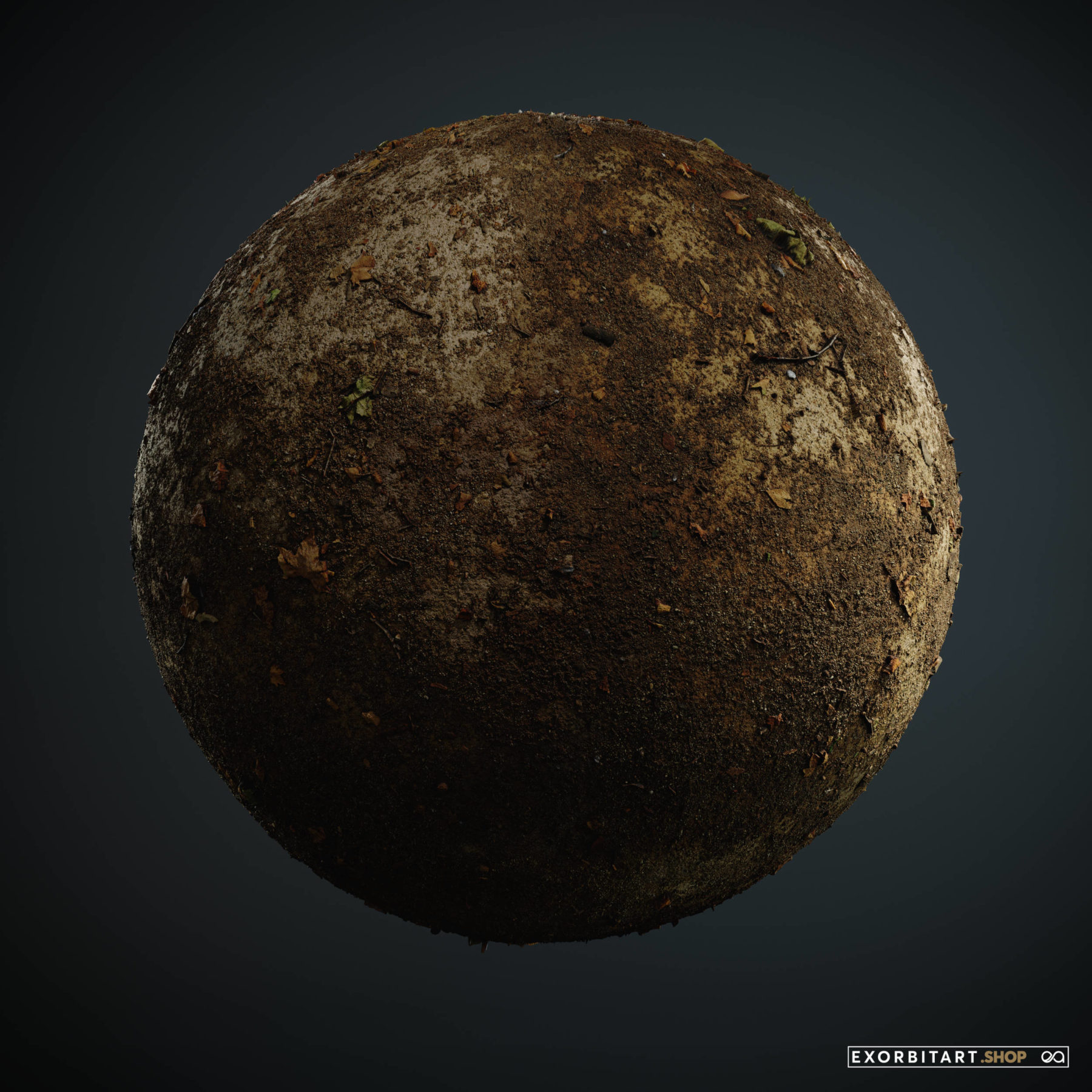 Small Gravel Soil 2 PBR Texture 360x360cm