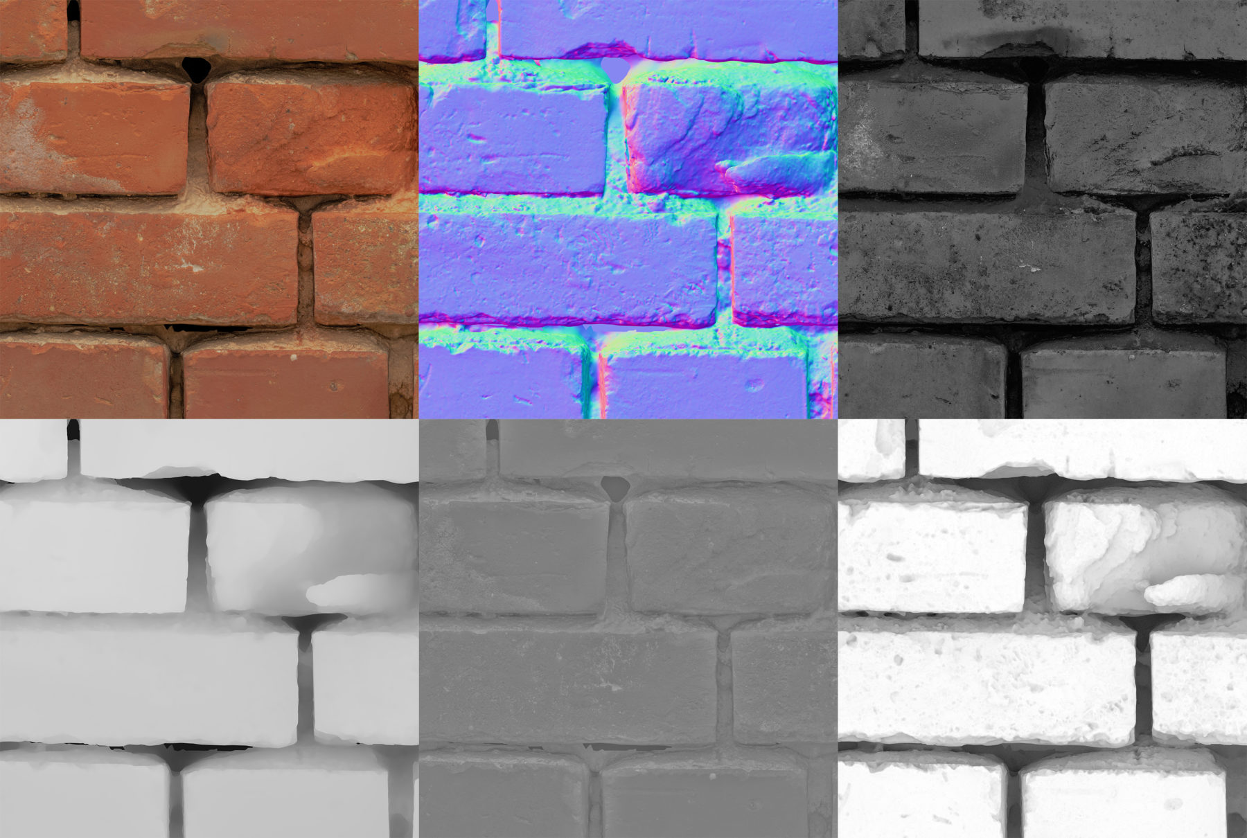 FREE: Worn Loft Brick Wall Scanned PBR Texture 200x200cm - exorbitart.shop